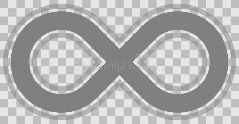Infinity Symbol Medium Gray - Outlined with Transparency Eps 10 Stock ...