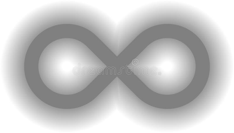 Infinity Symbol Medium Gray - Simple Glow with Transparency Eps Stock ...