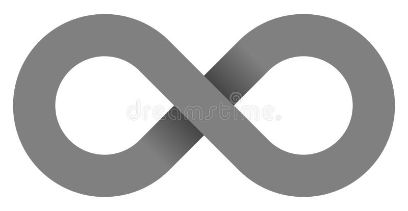 Infinity Symbol Medium Gray - Simple with Shadow - Isolated - Vector ...