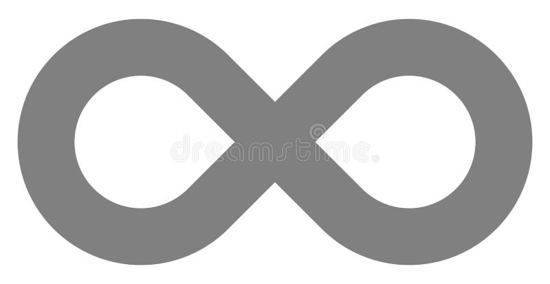 Infinity Symbol Medium Gray - Simple Standard - Isolated - Vector Stock ...