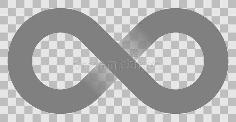 Infinity Symbol Medium Gray - Simple with Transparency Eps 10 - Stock ...
