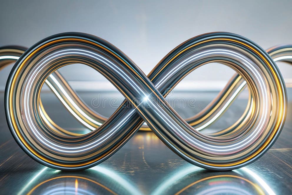 Infinity Symbol, Metallic, Abstract, Studio, Glowing Lines Stock ...