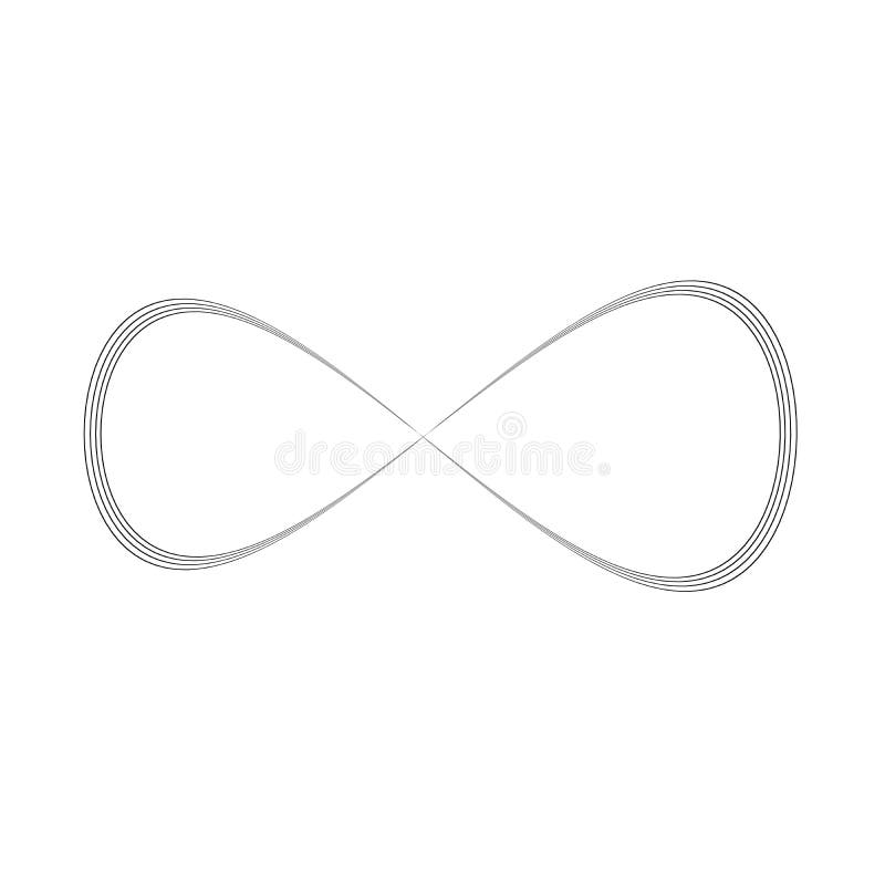 Infinity Symbol of Multiple Thin Black Lines. Concept of Infinite ...