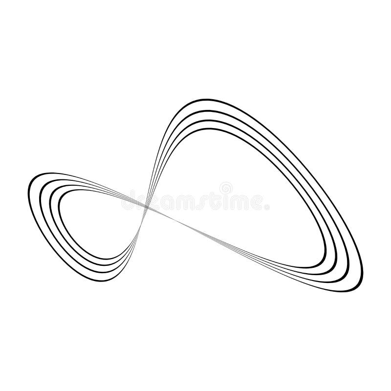 Infinity Symbol of Multiple Thin Black Lines. Concept of Infinite ...