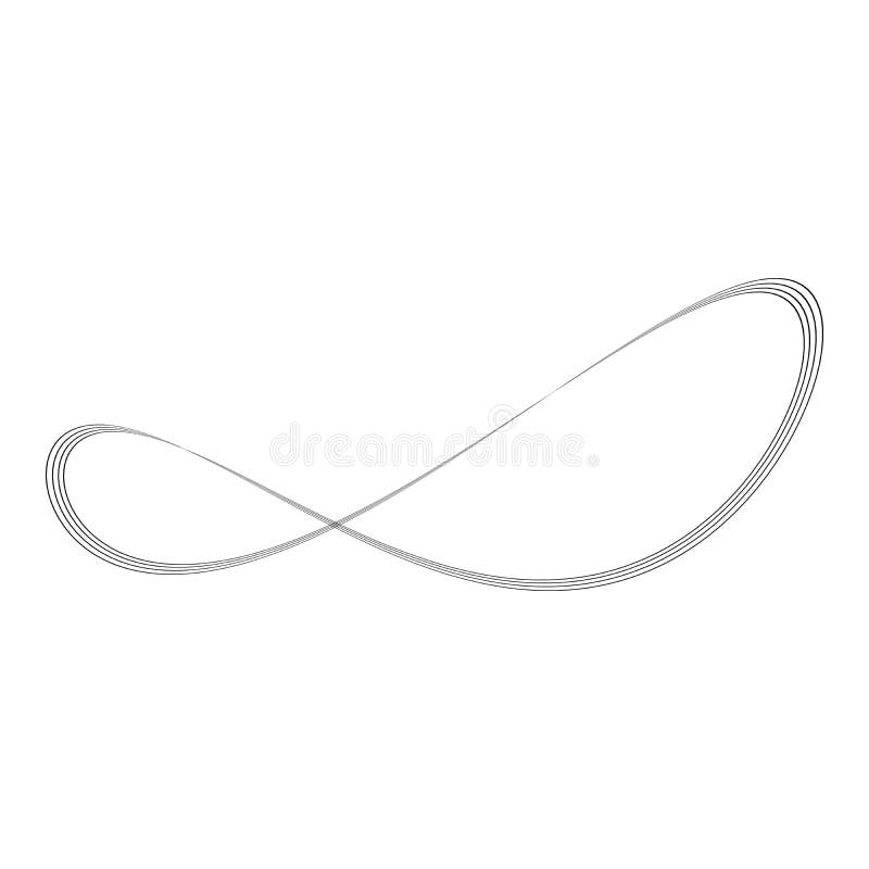 Infinity Thin Line Lives Symbol Logo Vector Stock Vector - Illustration ...