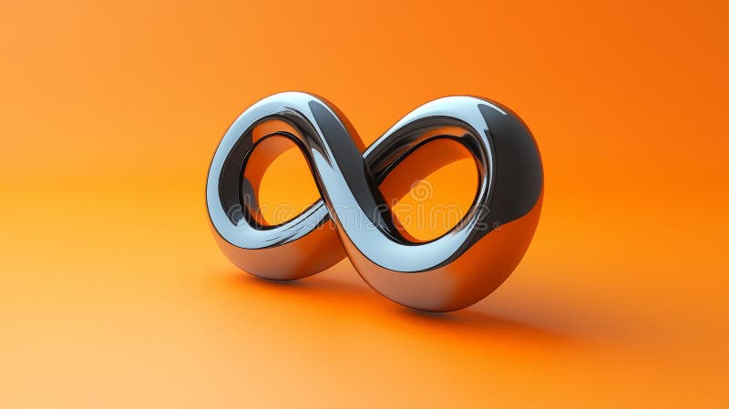 Infinity Symbol with Orange Background Stock Photo - Image of orange ...