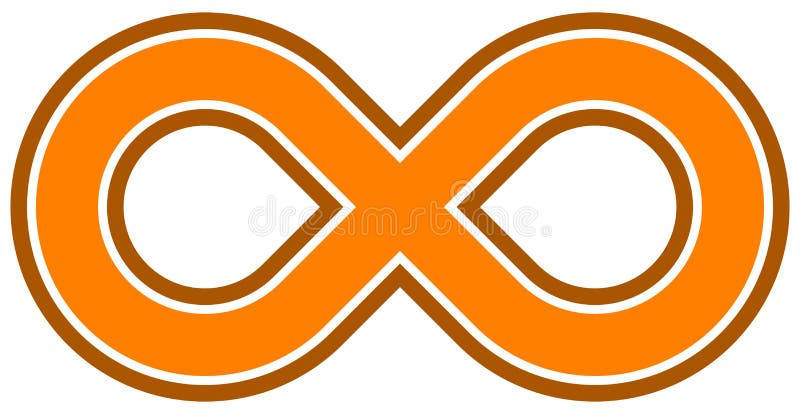 Infinity Symbol Orange - Outlined - Isolated - Vector Stock Vector ...