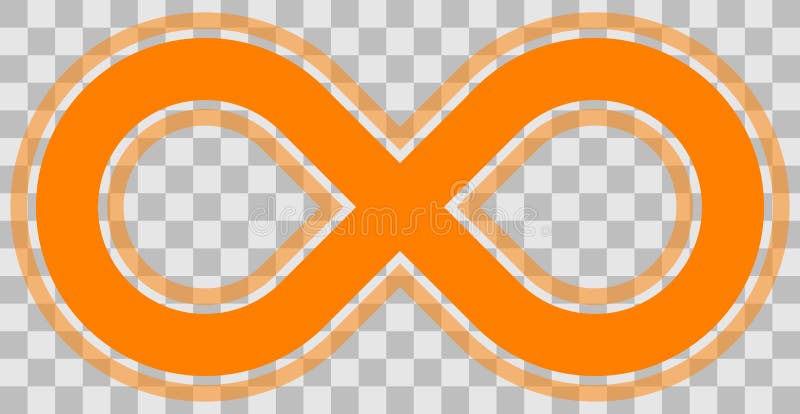 Infinity Symbol Orange - Outlined with Transparency Eps 10 - Iso Stock ...