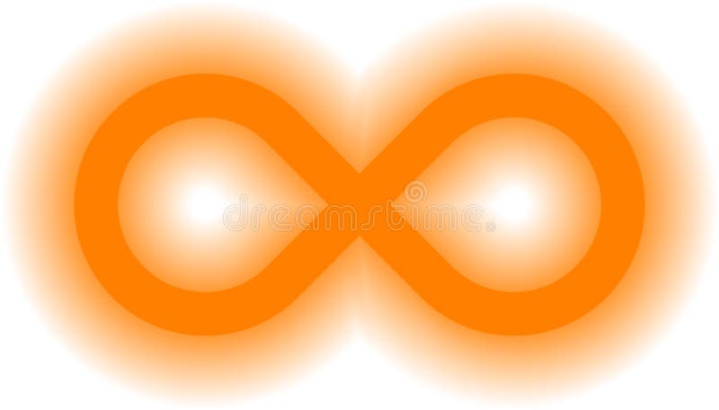 Infinity Symbol Orange - Simple Glow with Transparency Eps 10 - Stock ...
