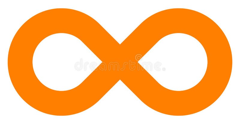 Infinity Symbol Orange - Simple Standard - Isolated - Vector Stock ...