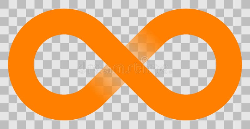 Infinity Symbol Orange - Simple with Transparency Eps 10 - Isolated ...