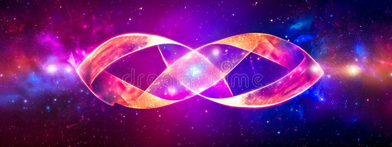 Infinity Symbol on the Outer Space Galaxy, Banner, Made with Generative ...