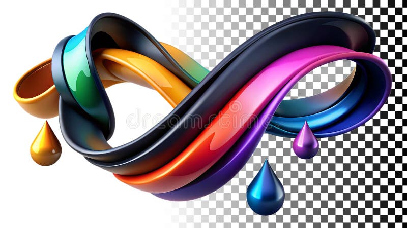 Infinity Symbol with Paint Drip, Abstract Art for Creativity Png ...