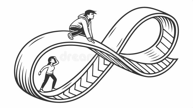 Infinity Symbol with People, Unity and Endless Connection Concept ...