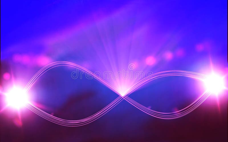 Infinity Symbol with Pink Lights. Stock Illustration - Illustration of ...