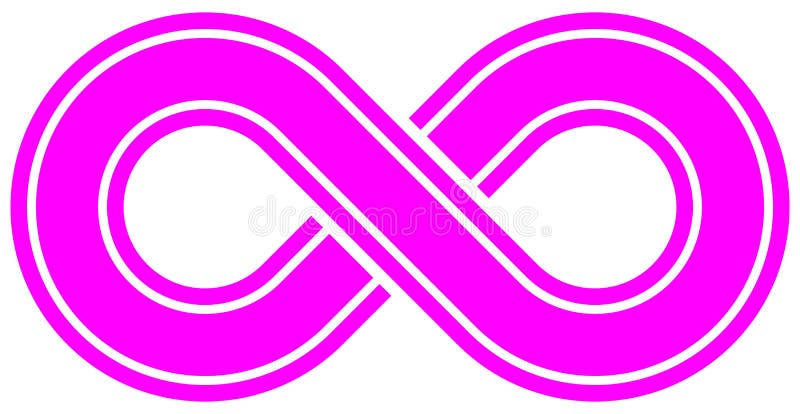 Infinity Symbol Purple - Outlined with Discontinuation - Isolate Stock ...