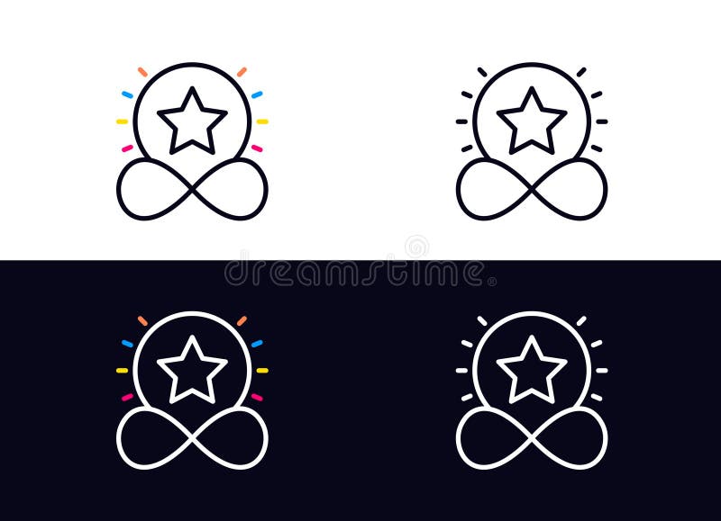 An Infinity Symbol with a Radiant Star. the Infinity Symbol ...