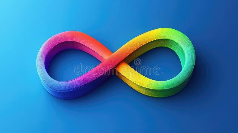 Infinity Symbol with Rainbow Colors Stock Photo - Image of symbol, love ...