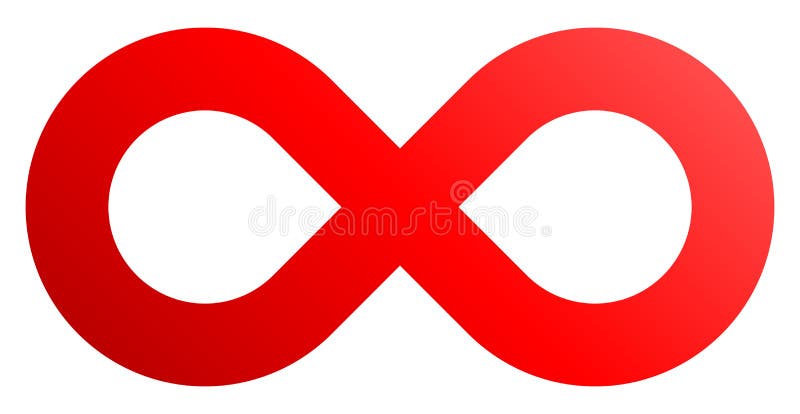 Infinity Symbol Red - Gradient Standard - Isolated - Vector Stock ...