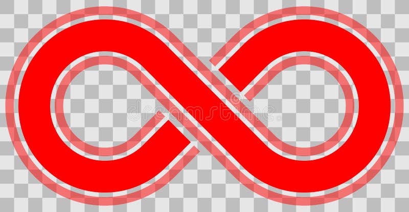 Infinity Symbol Red - Outlined with Discontinuation and Transparency ...