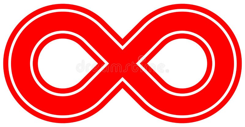 Infinity Symbol Red - Outlined - Isolated - Vector Stock Vector ...