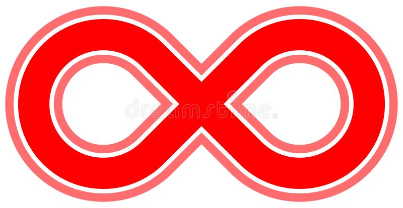 Infinity Symbol Red - Outlined - Isolated - Vector Stock Vector ...