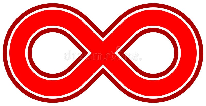 Infinity Symbol Red - Outlined - Isolated - Vector Stock Vector ...