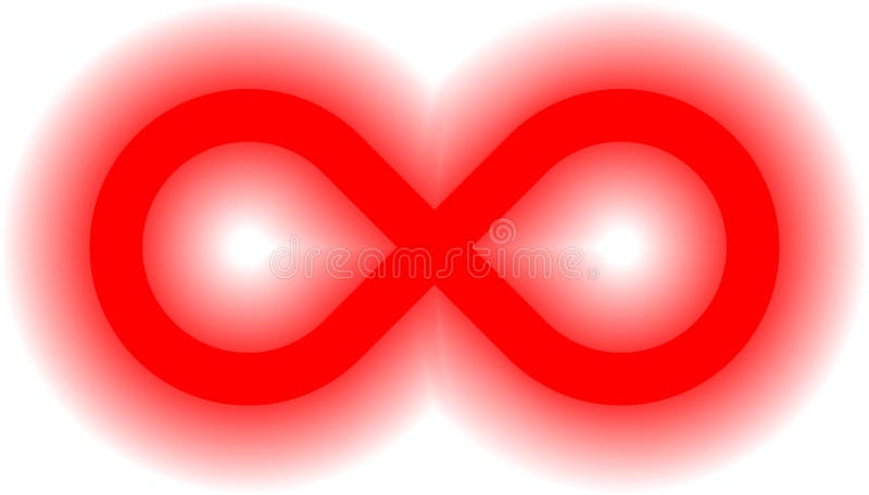 Infinity Symbol Red - Simple Glow with Transparency Eps 10 - Iso Stock ...