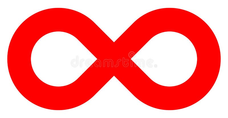 Infinity Symbol Red - Simple Standard - Isolated - Vector Stock Vector ...