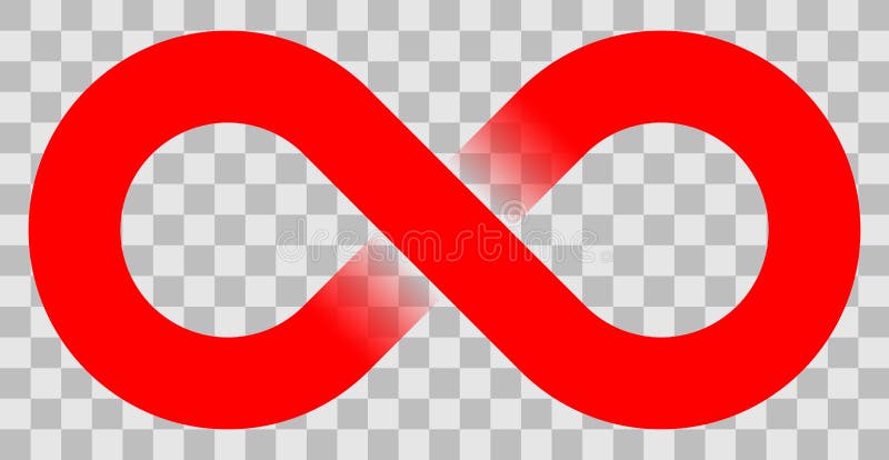 Infinity Symbol Red - Simple with Transparency Eps 10 - Isolated Stock ...