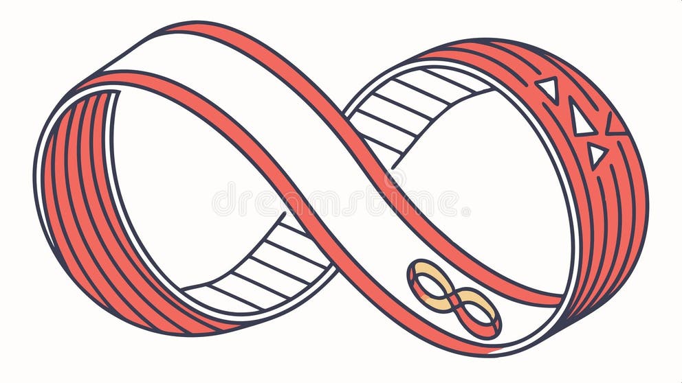 Infinity Symbol Ribbon, Endless Support, Ribbon Loop Design Art. Vector ...