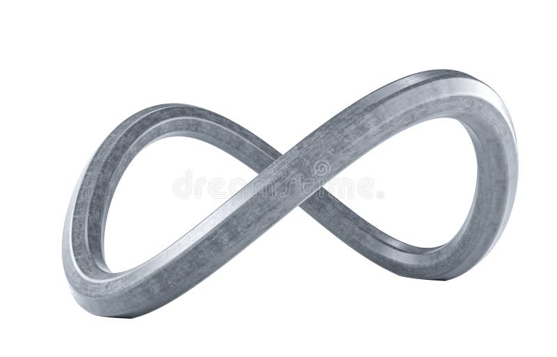 Infinity Symbol Rotating Brushed Metal Loop Stock Illustration ...