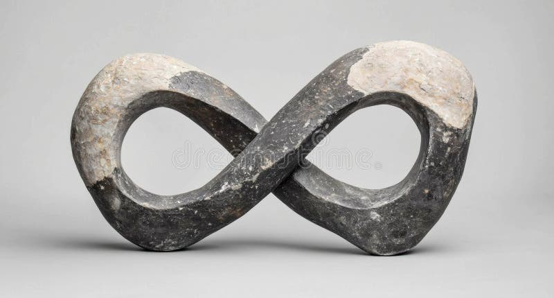 Infinity Symbol Sculpture Made of Stone Stock Illustration ...