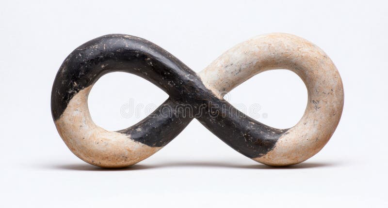 Infinity Symbol Sculpture Made of Stone Stock Illustration ...