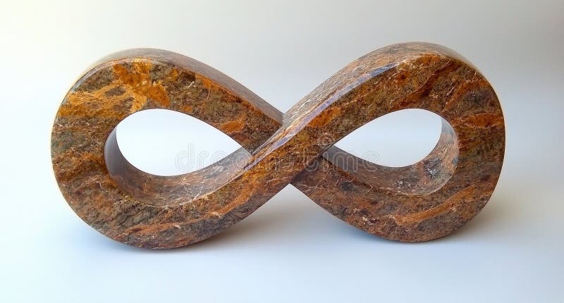 Infinity Symbol Sculpture in Polished Stone Stock Illustration ...