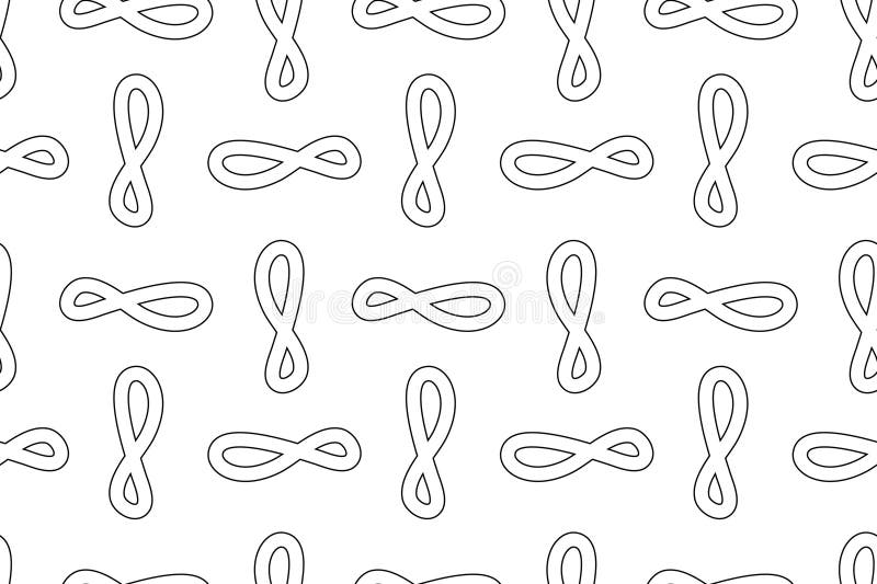 Infinity Symbol Seamless Coloring Pattern Stock Illustration ...