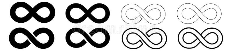 Infinity symbol set. stock illustration. Illustration of eternity ...
