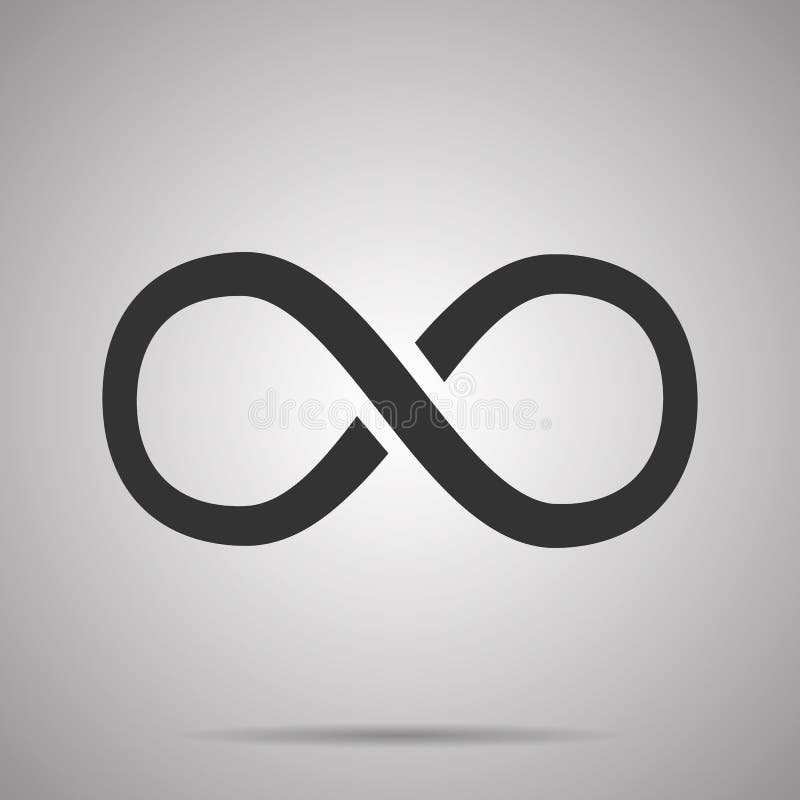 Infinity Symbol with Shadow on Light Background. Vector Design ...