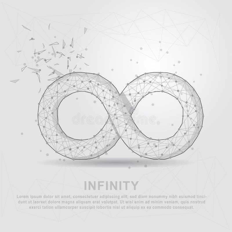 Infinity Symbol Shape Point, Line and Composition Digitally Drawn in ...