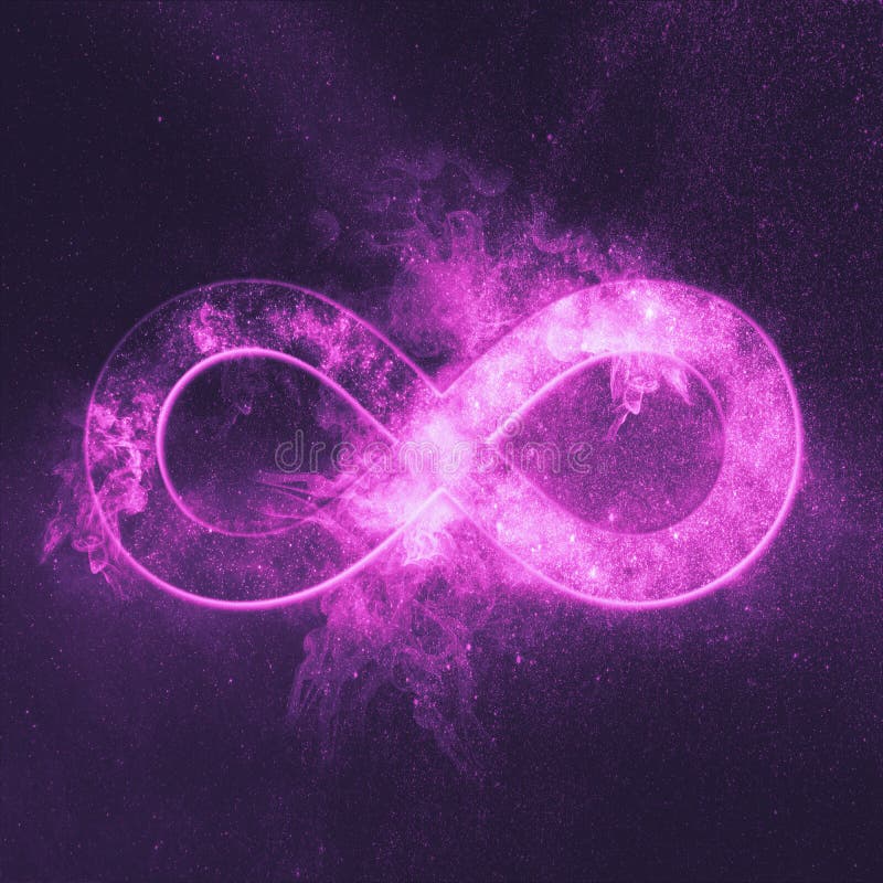Infinity Symbol or Sign. Abstract Night Sky Background Stock ...