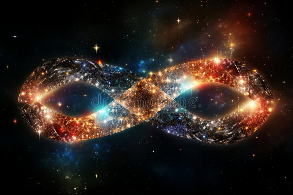 Infinity Symbol with Stars in the Background Stock Illustration ...