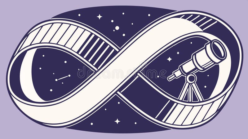 Infinity Symbol Telescope, Endless Discovery, Universe Exploration ...