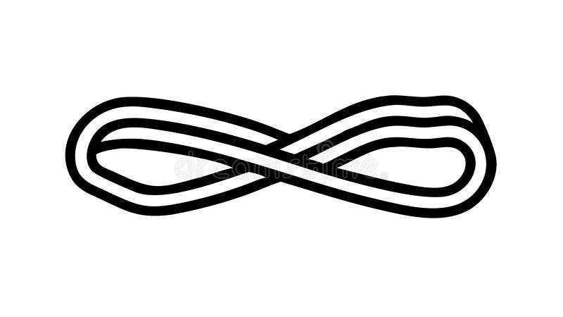 Infinity Symbol or Twisted Loop Minimal Line Art Icon, Vector Design ...
