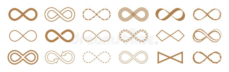 Infinity Symbol Vector Set N White Background. Stock Vector ...