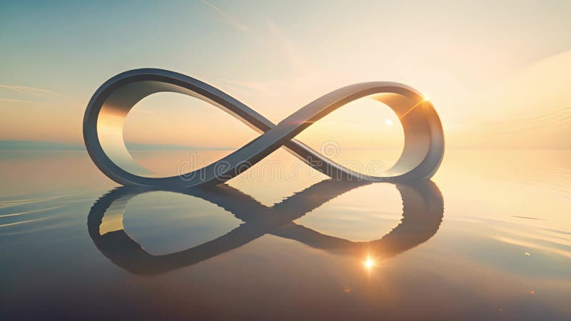 Infinity Symbol on Water at Sunset Stock Footage - Video of endless ...