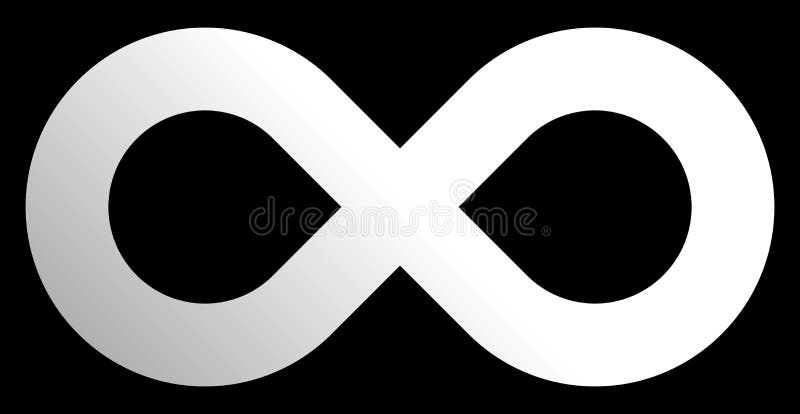 Infinity Symbol White - Gradient Standard - Isolated - Vector Stock ...