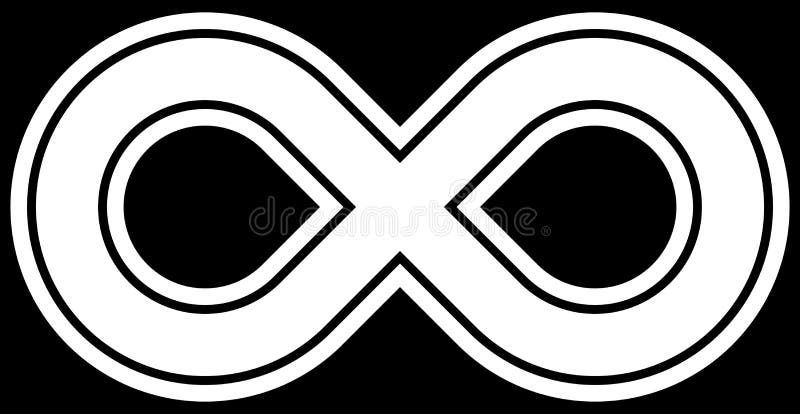 Infinity Symbol White - Outlined - Isolated - Vector Stock Vector ...