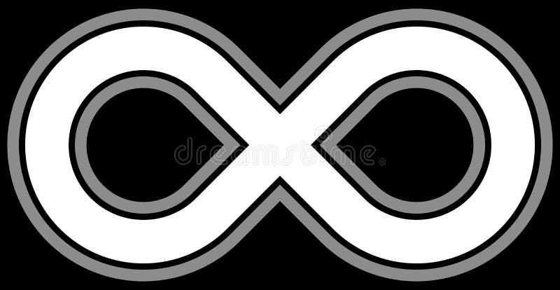 Infinity Symbol White - Outlined - Isolated - Vector Stock Vector ...