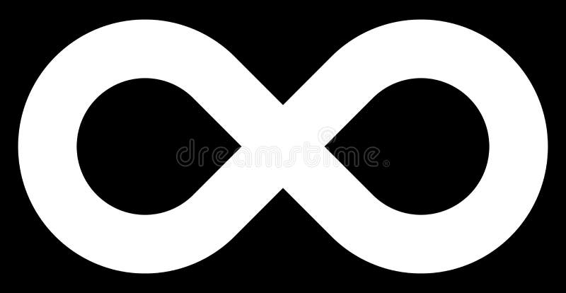 Infinity Symbol White - Simple with Transparency Eps 10 - Isolated ...