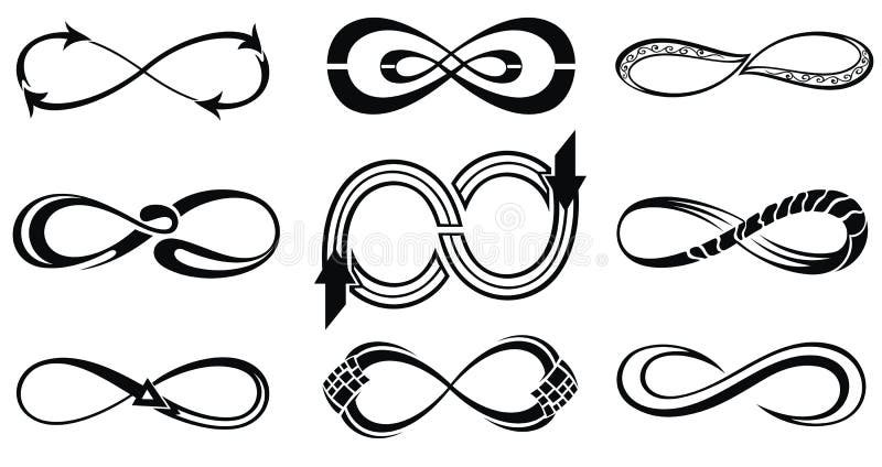 Vintage Decorative Infinity Symbols Stock Vector - Illustration of ...